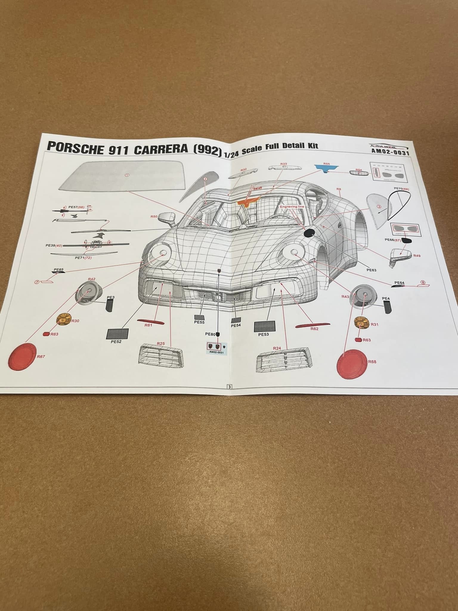 1/24 Scale Model Car Kit Porsche 911 Carrera building by robin witt
