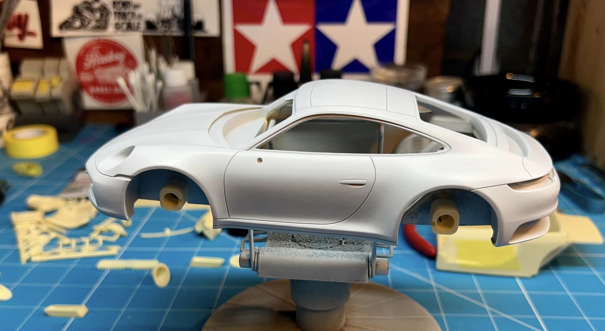 1/24 Scale Model Car Kit Porsche 911 Carrera building by robin witt