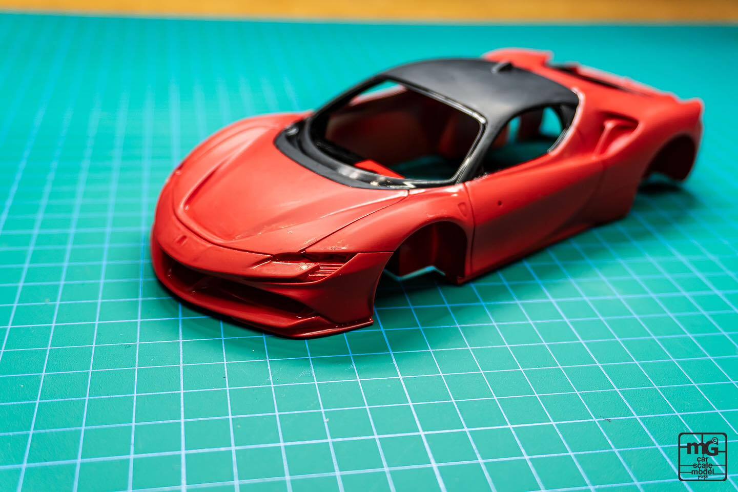 1/24 Scale Model Car Kit Ferrari SF90 Building by Alpha Model Model master.