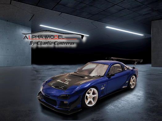 1/24 Scale Model Car Kit Mazda RX7 FD (FEED)魔王 Building by Alpha Model ...