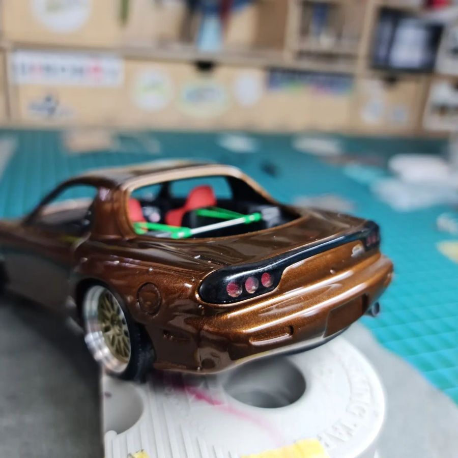 1/24 Scale Model Car Kit Mazda RX7 FD (FEED)魔王 Building by Alpha Model ...