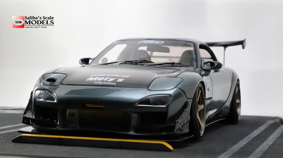 1/24 Scale Model Car Kit Mazda RX7 FD (FEED)魔王 Building by Alpha Model ...