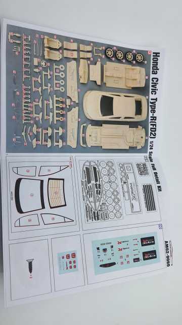 1/24 Scale Model Car Kit HONDA FD2 Building by Alpha Model Model master.