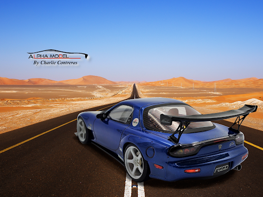 1/24 Scale Model Car Kit Mazda RX7 FD (FEED)魔王 Building by Alpha Model ...