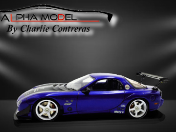 1/24 Scale Model Car Kit Mazda RX7 FD (FEED)魔王 Building by Alpha Model ...