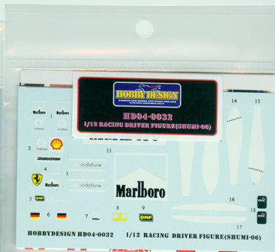 RACING DRIVER Figure Decal (SHUMI-2006)-HobbyDesign