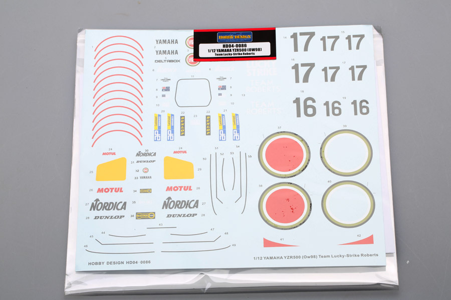 1/24 Scale Model Car Kit Yamaha YZR500(OW98) Team Lucky-Strike Roberts ...