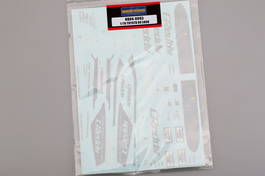 1/18 Scale Model Car Kit Toyota 86 Logo-HobbyDesign