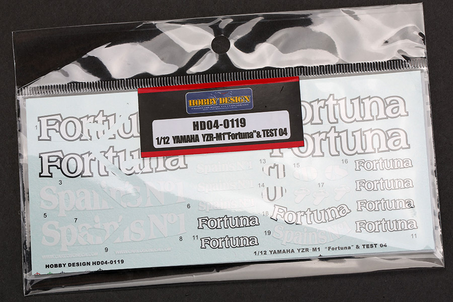 1/12 scale model car kit Yamaha YZR-M1 "Fortuna"&TEST"04-HobbyDesign