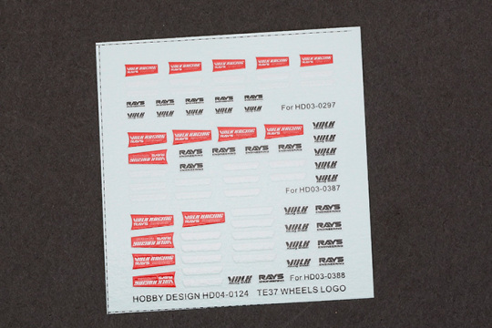 1/18 Scale Model Car Kit TE37 Wheels LOGO-HobbyDesign