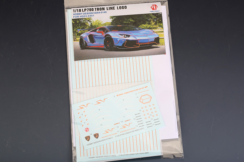 1/18 Scale Model Car Kit VENENO Logo-HobbyDesign