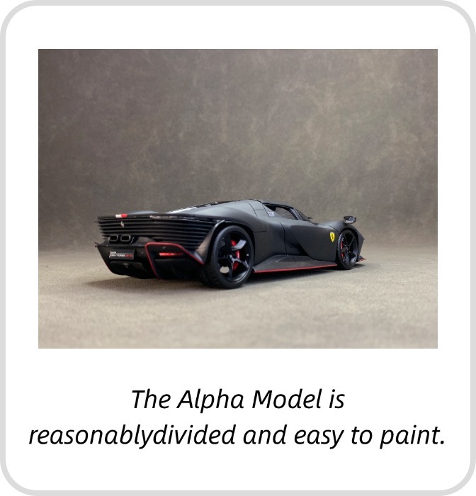 1/24 scale model car kit Ferrari Daytona SP3（Customized finished build ...