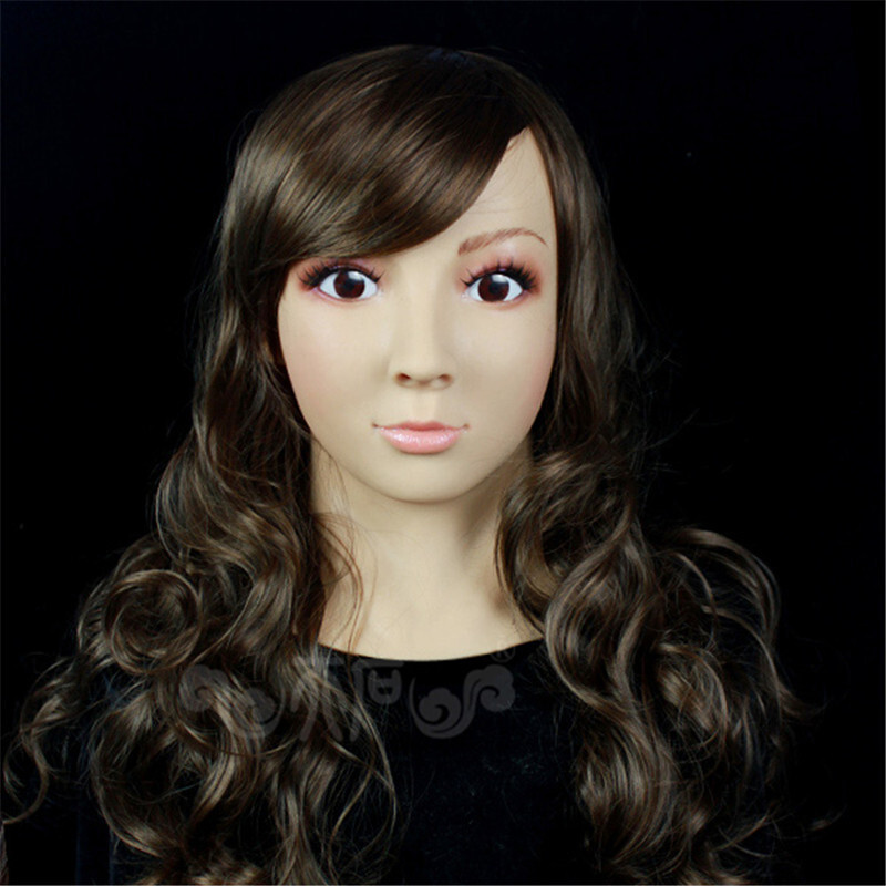 KonwU Lucy Silikon Ganz Kopf Weibliche Permanent Makeup Kopfbedeckung ...