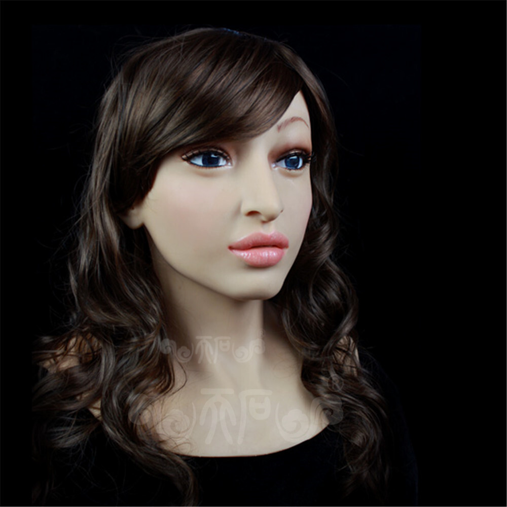 KonwU Engel Silikon Ganz Kopf Weibliche Permanent Makeup Kopfbedeckung ...