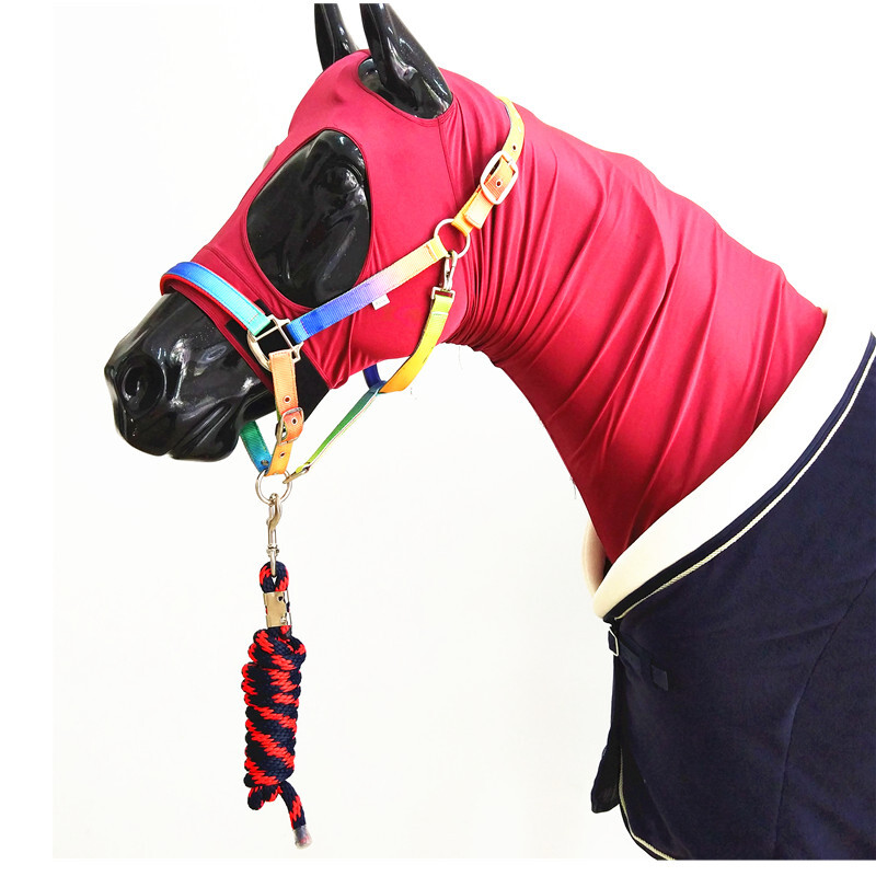 Durable Poly/Lycra Mane Saver Hood Slinky Hood with Insulated Red Neck ...