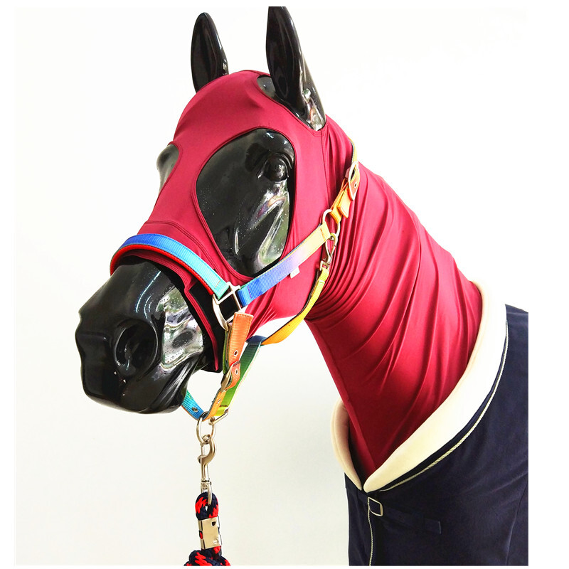 Durable Poly/Lycra Mane Saver Hood Slinky Hood with Insulated Red Neck ...
