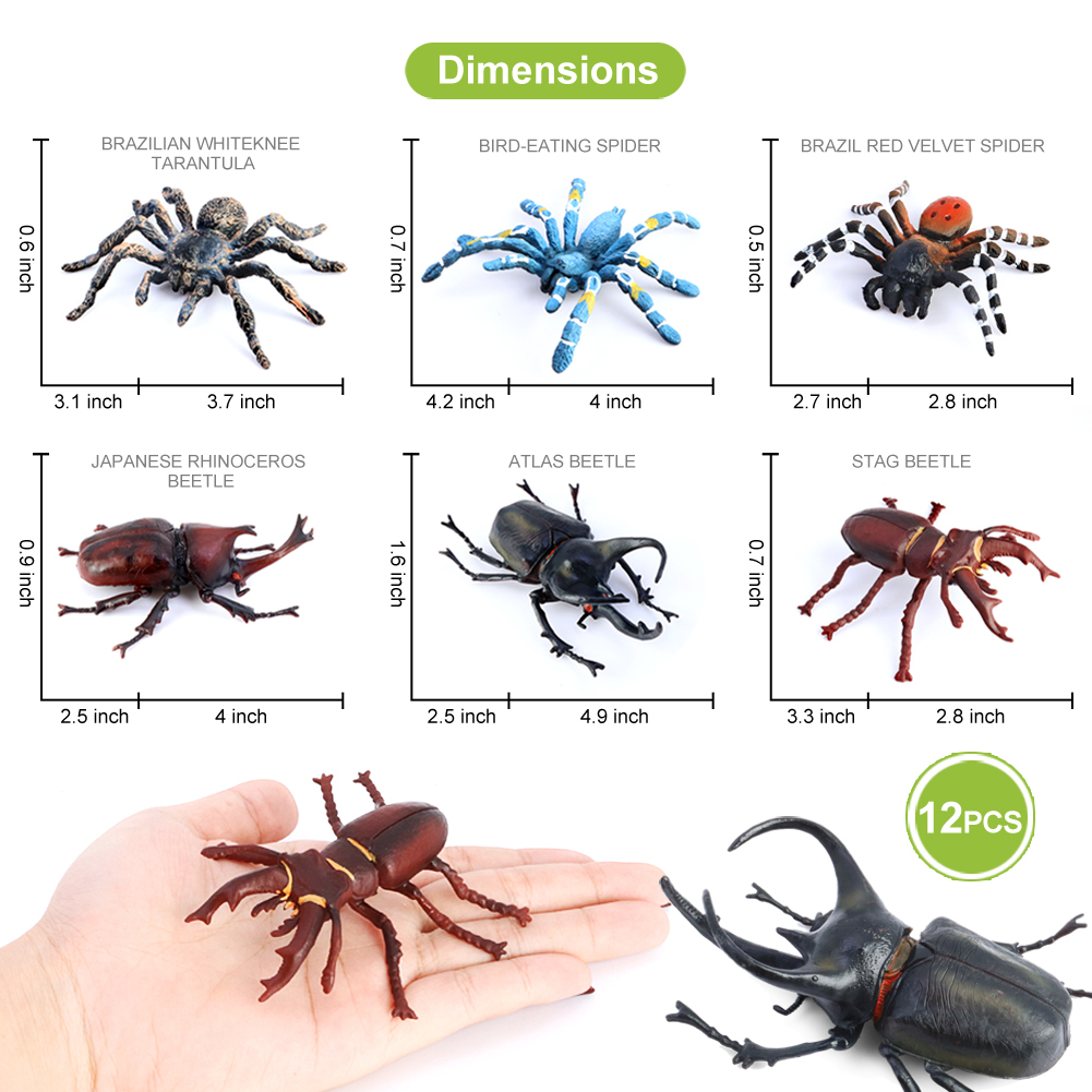 Hex Bugs 13 Pcs Big Bugs Toys - Realistic Insects Toys - Giant For Kids ...