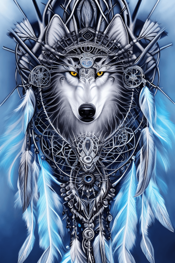 Sunature Diamond Painting Art Full Square Round Drills Wolf Diamond ...