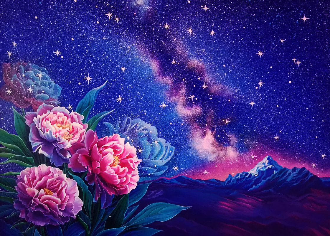 Sunature Diamond Painting Art Full Square Round Drills Flowers Diamond ...