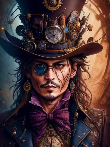 Sunature Diamond Painting Art Full Square Round Drills Pirate Captain ...