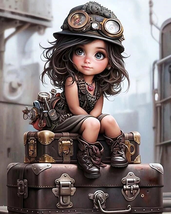 Sunature Diamond Painting Art Full Square Round Drills Girl Diamond ...