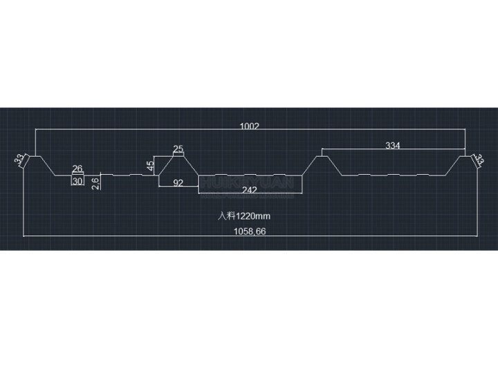 Peru Model Trapezoidal Roof Sheet Roll Forming Machine