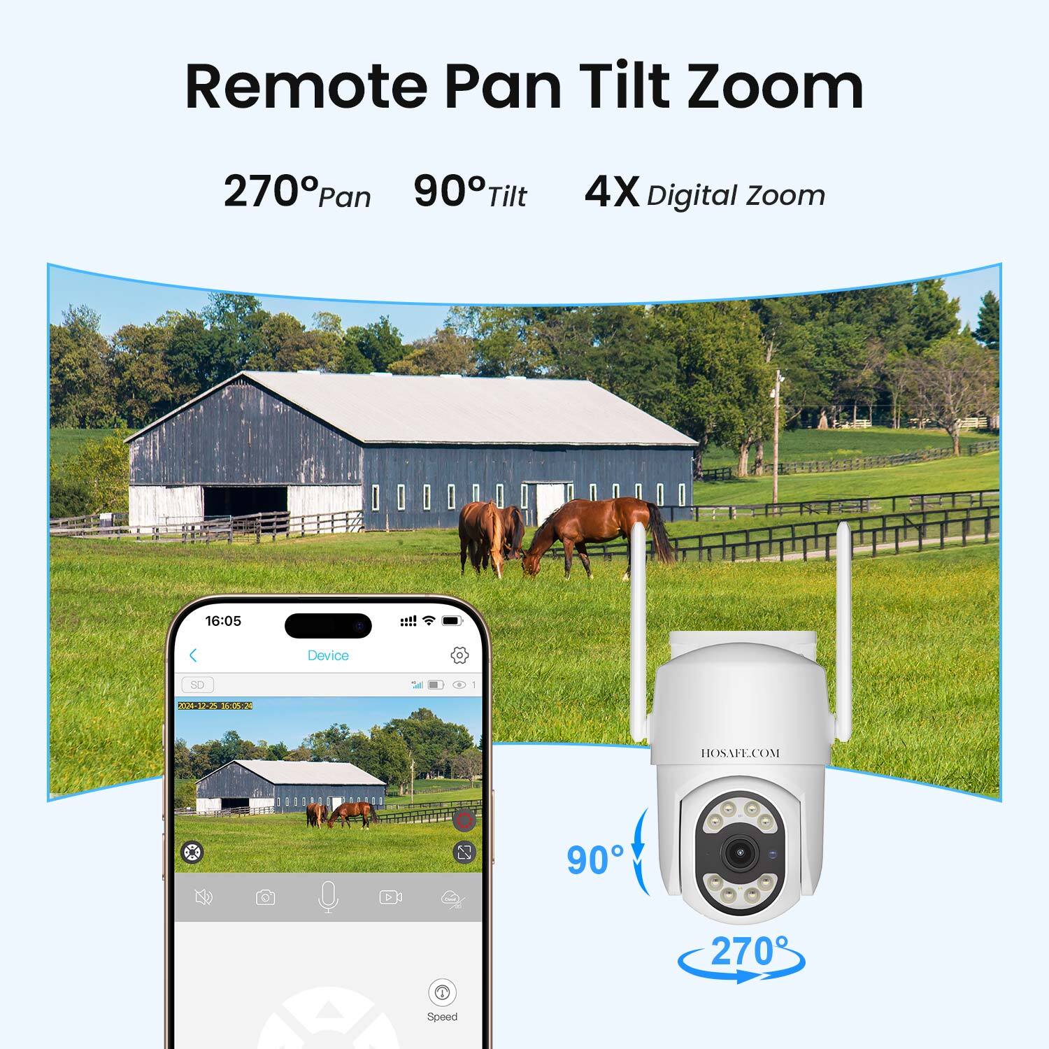 4G LTE Plug-in Security Camera Outdoor, No WiFi Surveillance Camera ...